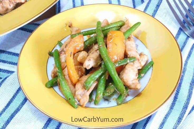Chicken Green Bean Stir Fry With Tomatoes Low Carb Yum