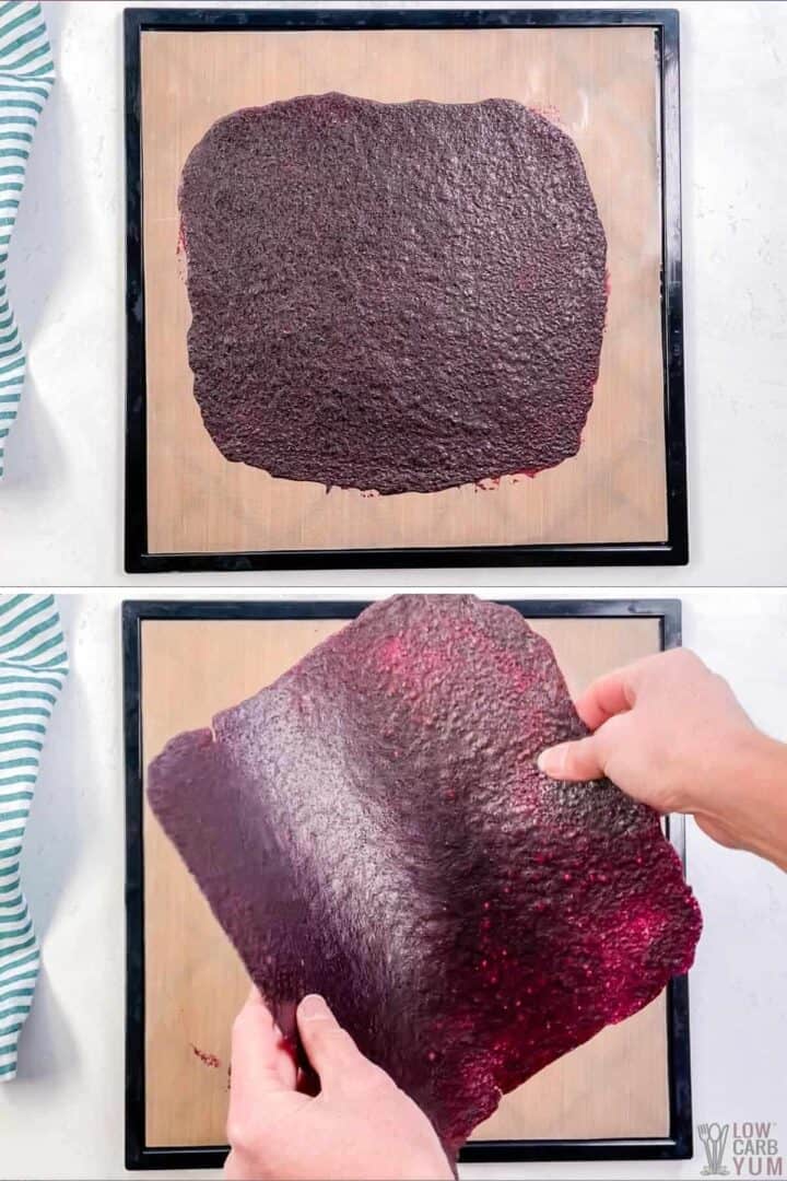 Blueberry Fruit Leather- Low Carb Yum