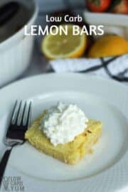 Low Carb Lemon Bars Recipe (Keto, Gluten Free) - Low Carb Yum