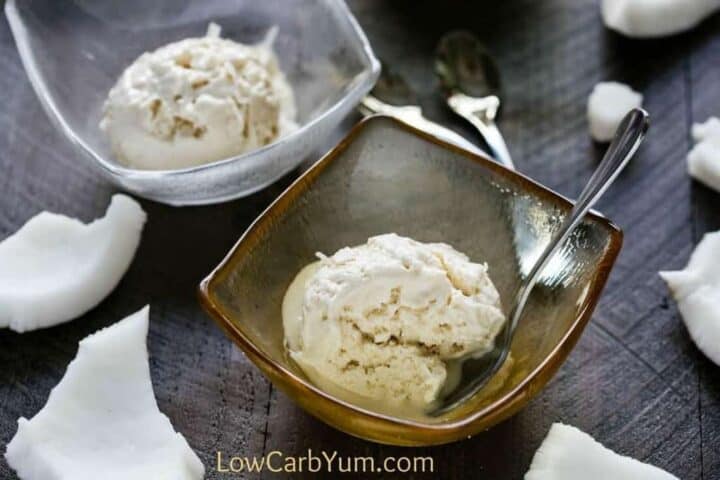 Easy Sugar Free Coconut Ice Cream Recipe - Low Carb Yum