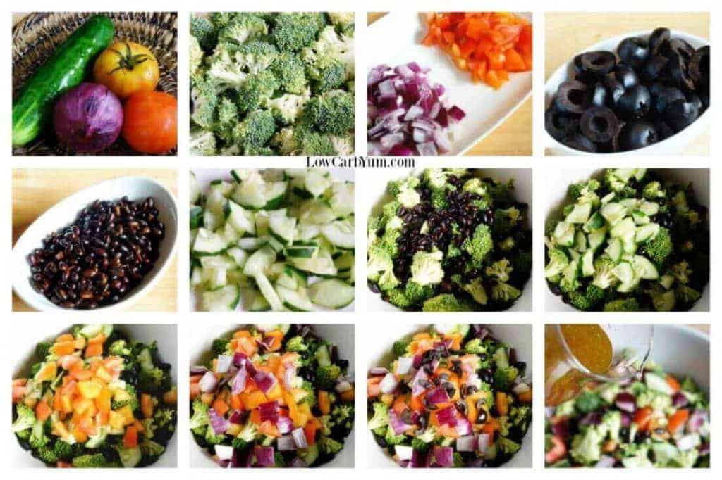 Cucumber Broccoli Salad with Added Color - Low Carb Yum