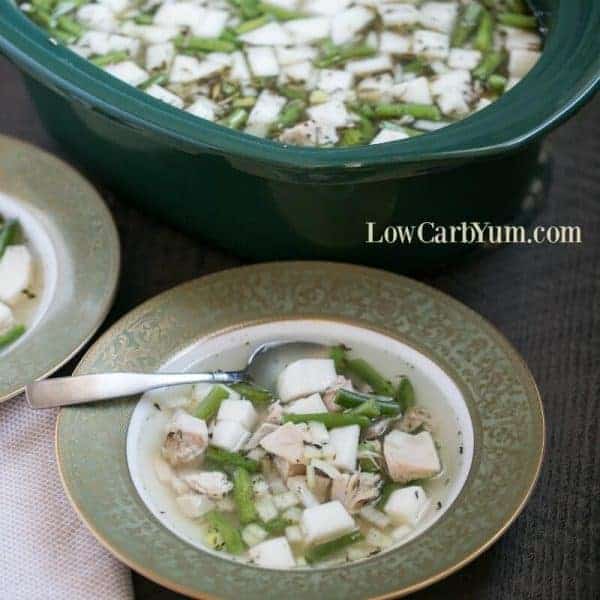 Leftover Turkey Stew in the Slow Cooker Crock Pot - Low Carb Yum