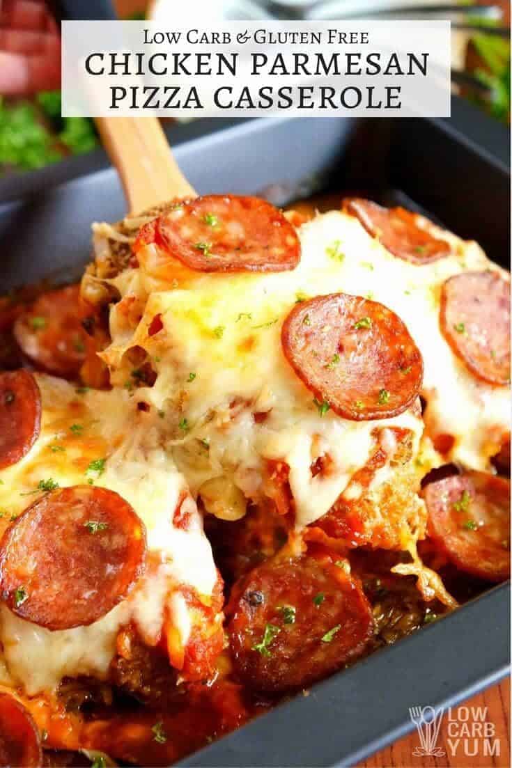 Low Carb Chicken Parmesan Pizza Casserole Low Carb Yum Low Carb Chicken Parmesan Pizza Casserole Low Carb Yum