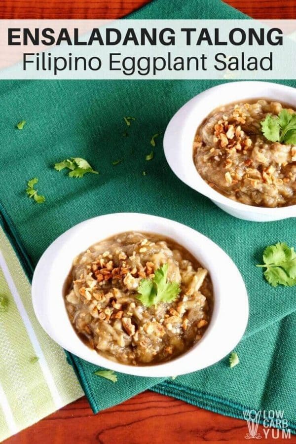Ensaladang Talong - Filipino Eggplant Salad - Low Carb Yum