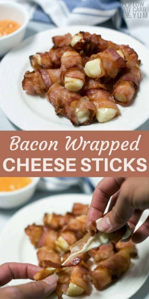 Bacon Wrapped Cheese Sticks (Keto, Gluten-Free) | Low Carb Yum