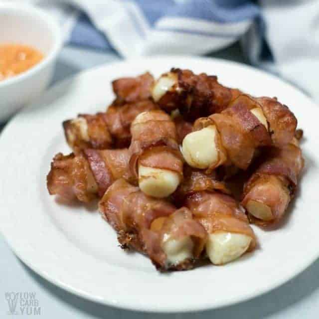 Bacon Wrapped Cheese Sticks (Keto, Gluten-Free) - Low Carb Yum