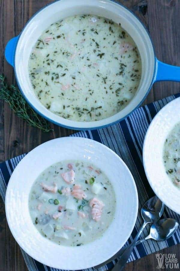 Paleo Salmon Chowder with Coconut Milk (AIP) - Low Carb Yum