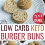 Low Carb Keto Hamburger Buns Recipe (Bread Rolls) | Low Carb Yum