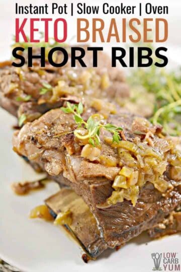Keto Short Ribs in Instant Pot, Slow Cooker, or Oven - Low Carb Yum