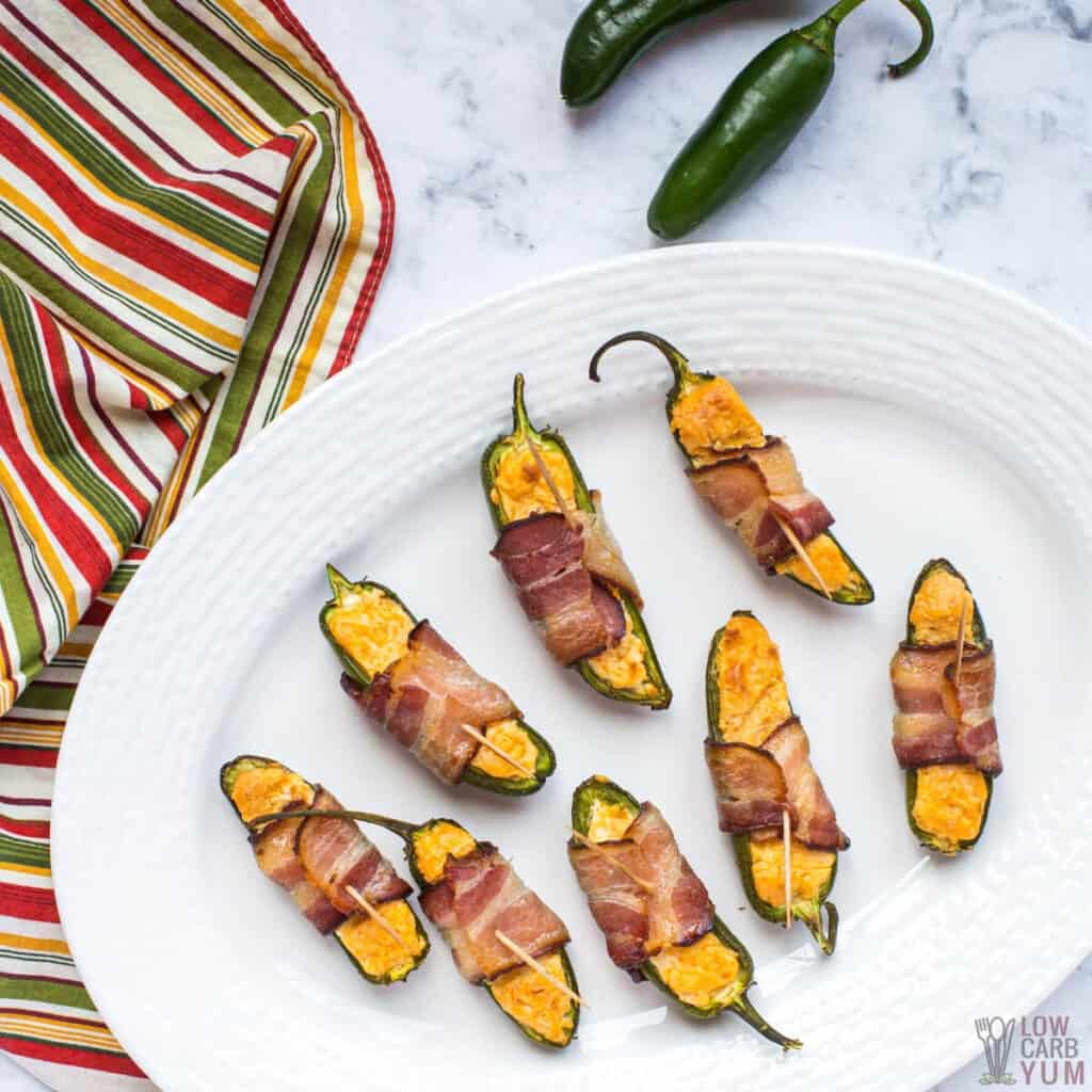 Keto Bacon Wrapped Air Fryer Jalapeño Poppers Low Carb Yum