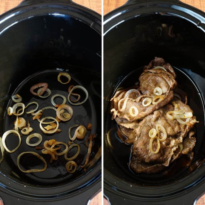 Bistek Recipe (Slow Cooker Filipino Beef Steak) - Low Carb Yum