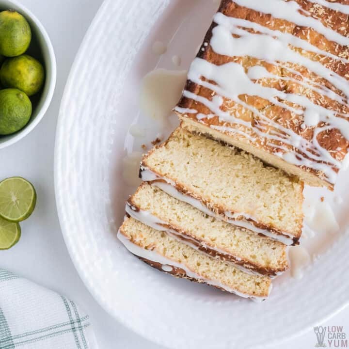 Key Lime Bread Coconut Cake Loaf - Low Carb Yum