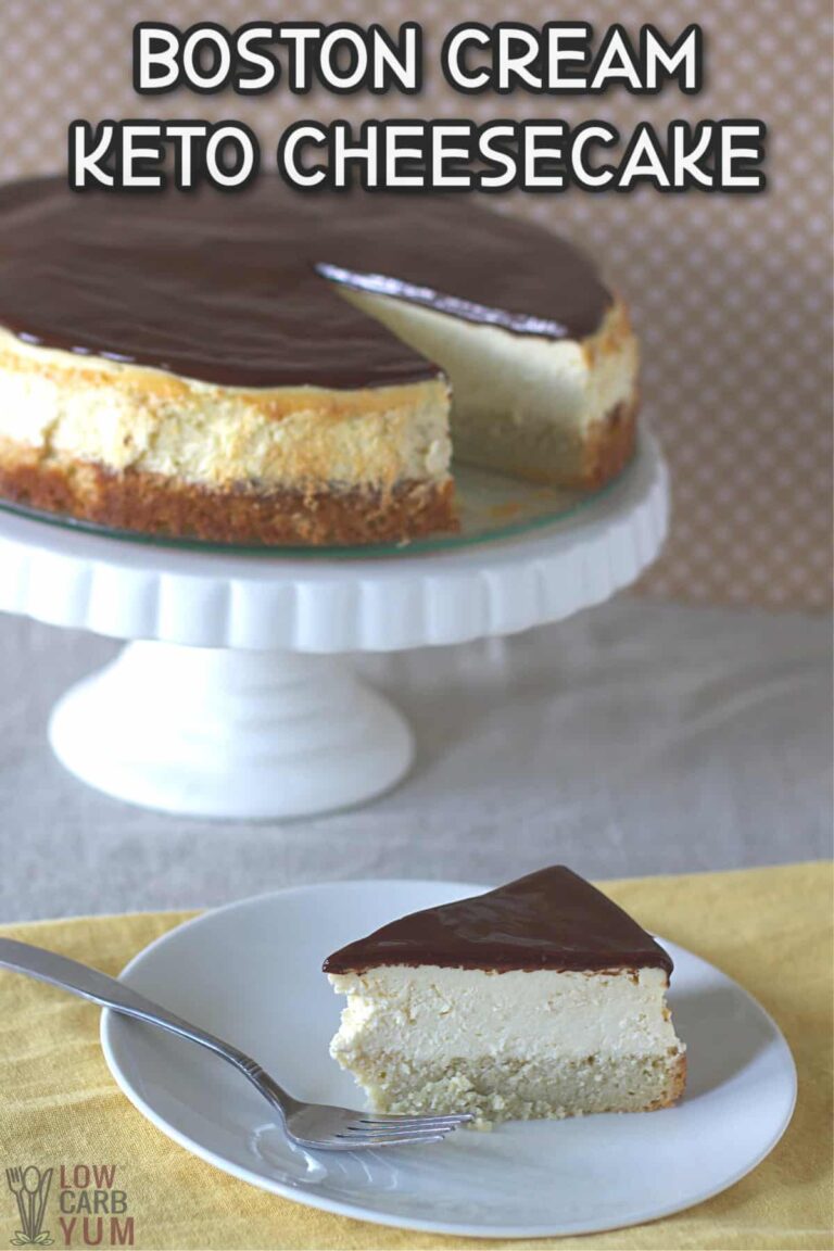 Keto Boston Cream Pie Cheesecake Recipe - Low Carb Yum