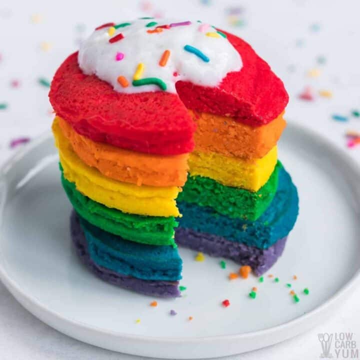 Low-Carb Rainbow Pancakes - Low Carb Yum