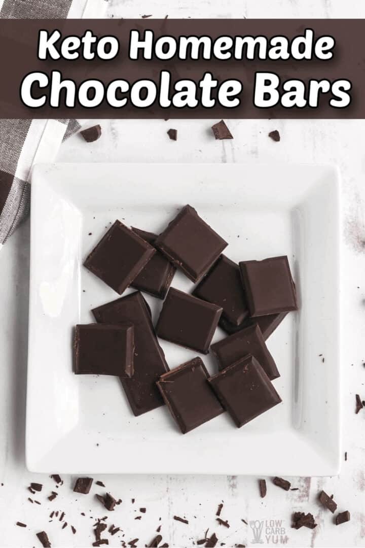 Homemade Keto Chocolate Bars with Monk Fruit - Low Carb Yum