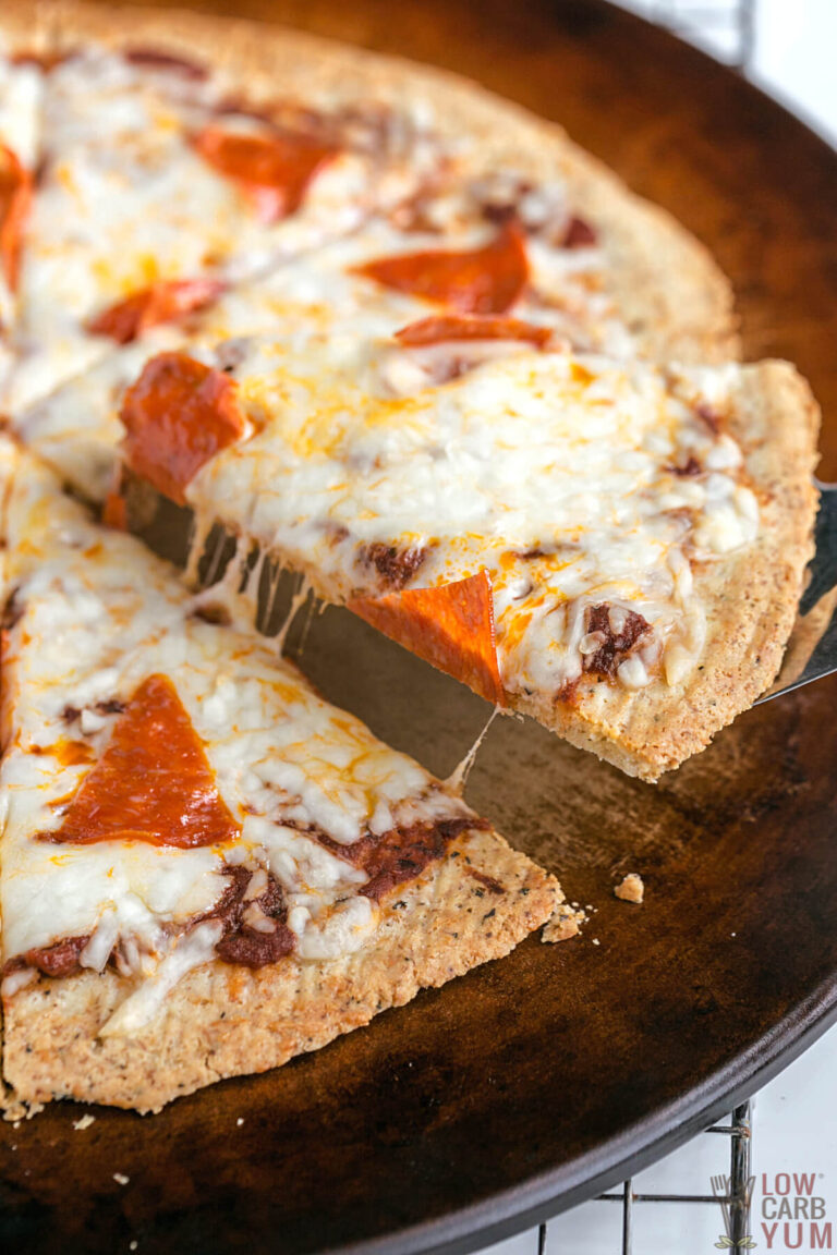 The Best Keto Almond Flour Pizza Crust - Low Carb Yum