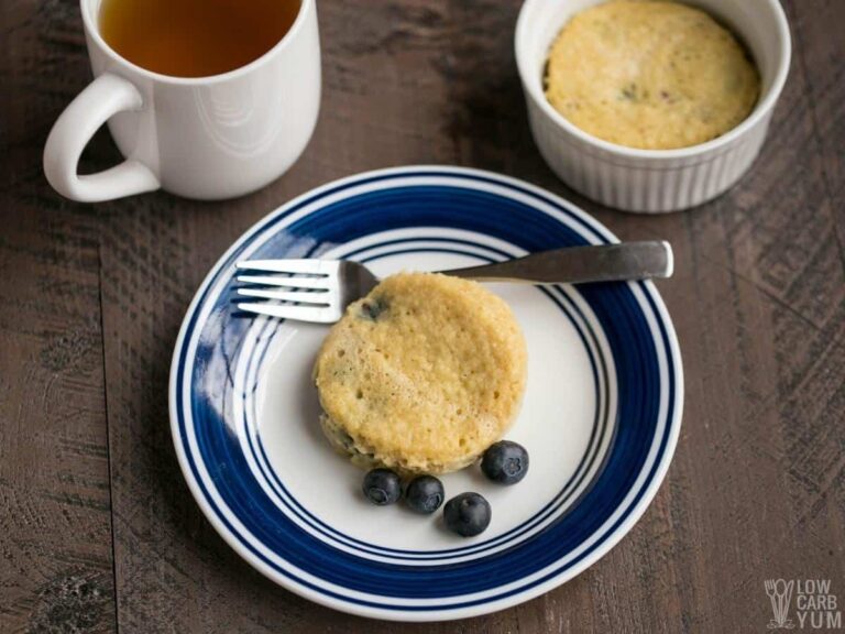 Blueberry Mug Cake (Gluten-Free) - Low Carb Yum
