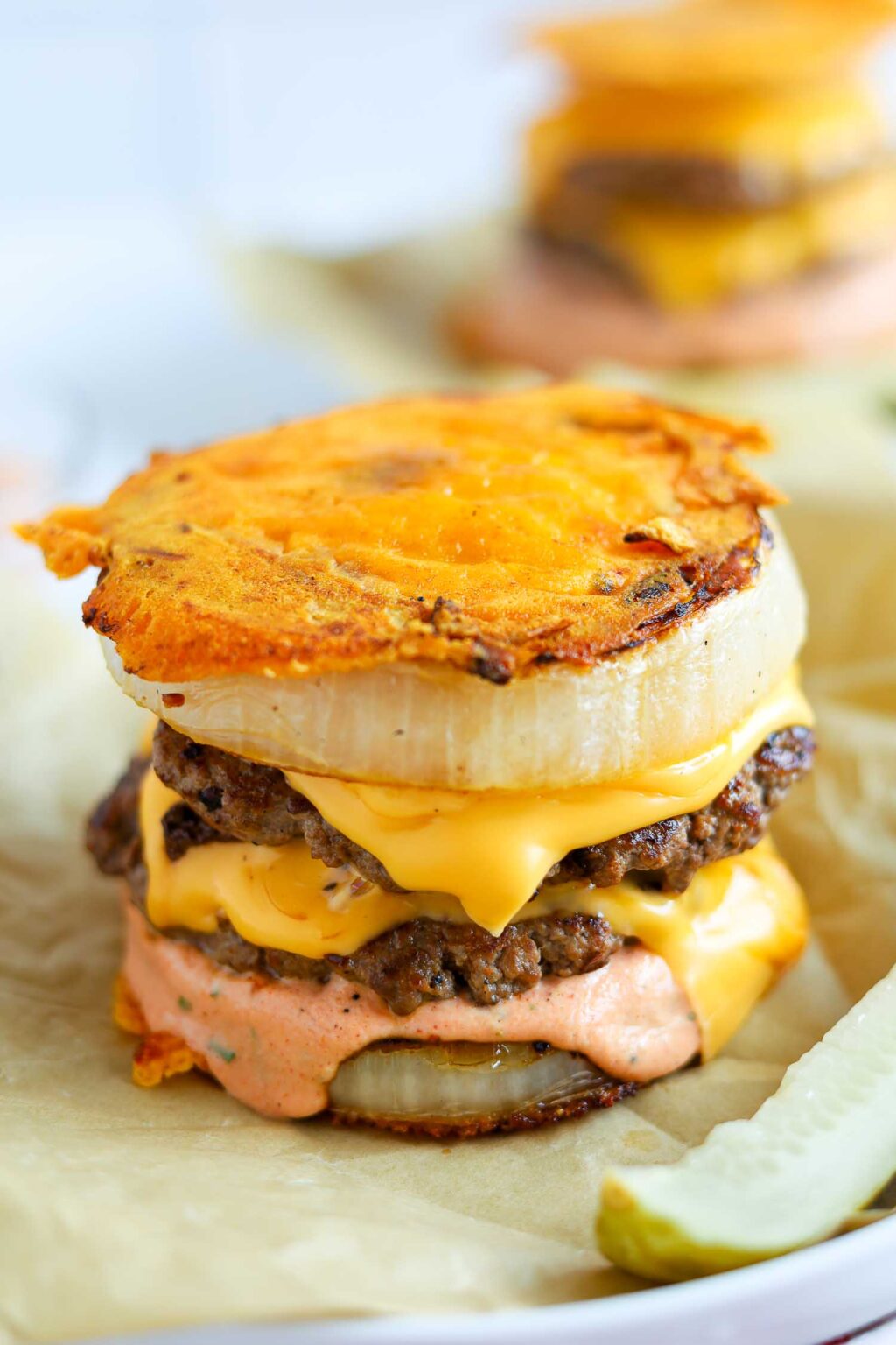 Flying Dutchman In-N-Out Recipe (Keto Onion Burger) - Low Carb Yum