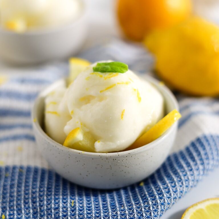 Ninja Creami Lemon Sorbet (Sugar-Free!) - Low Carb Yum